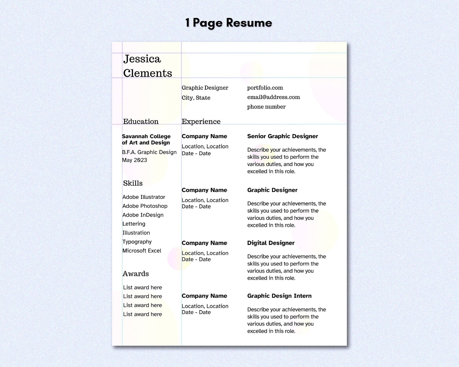 Creative Resume Template | Modern Resume Template | ATS Friendly Resume ...