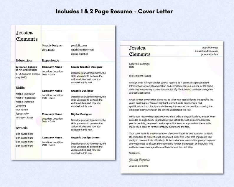 Creative Resume Template | Modern Resume Template | ATS Friendly Resume ...