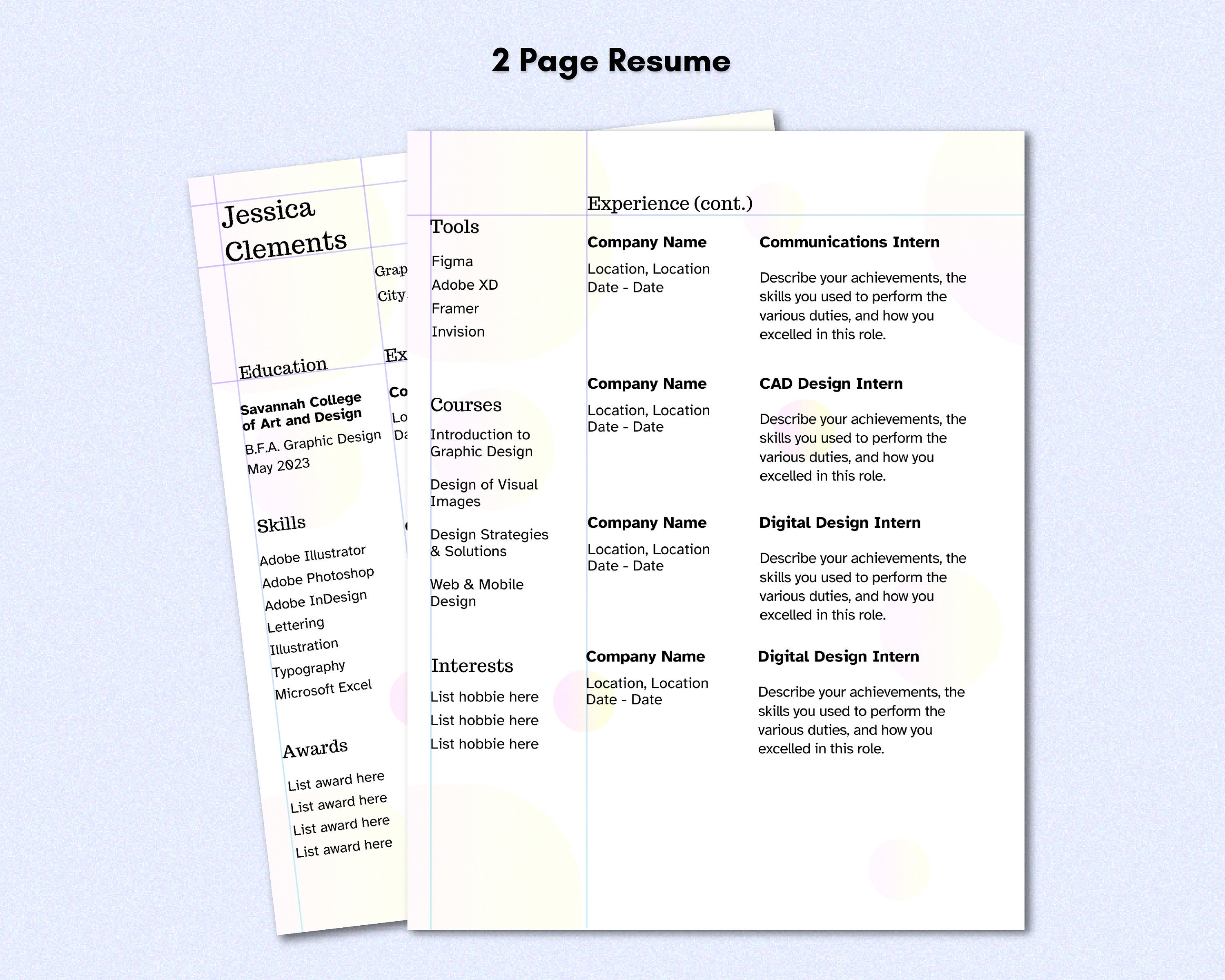 Creative Resume Template | Modern Resume Template | ATS Friendly Resume ...