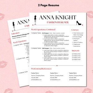 Modern Resume Template | Fashion Career Resume | ATS Friendly Resume ...
