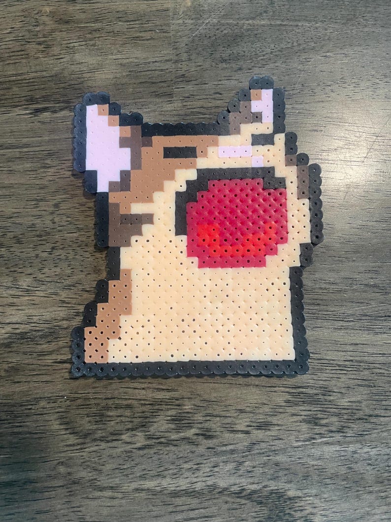 Screaming Cat Meme Perler Bead Design - Etsy