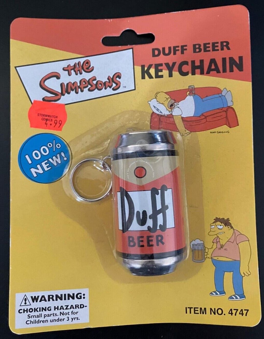 Vintage the Simpsons duff Beer Can Keychain 2002 Sealed MOC - Etsy