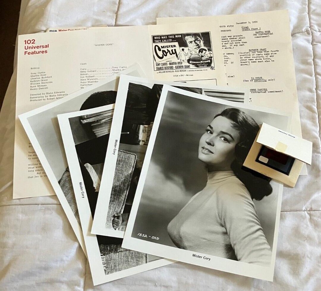 Mr. Cory Press Kit/pressbook – 1956 - Tony Curtis, Martha Hyer, Charles ...