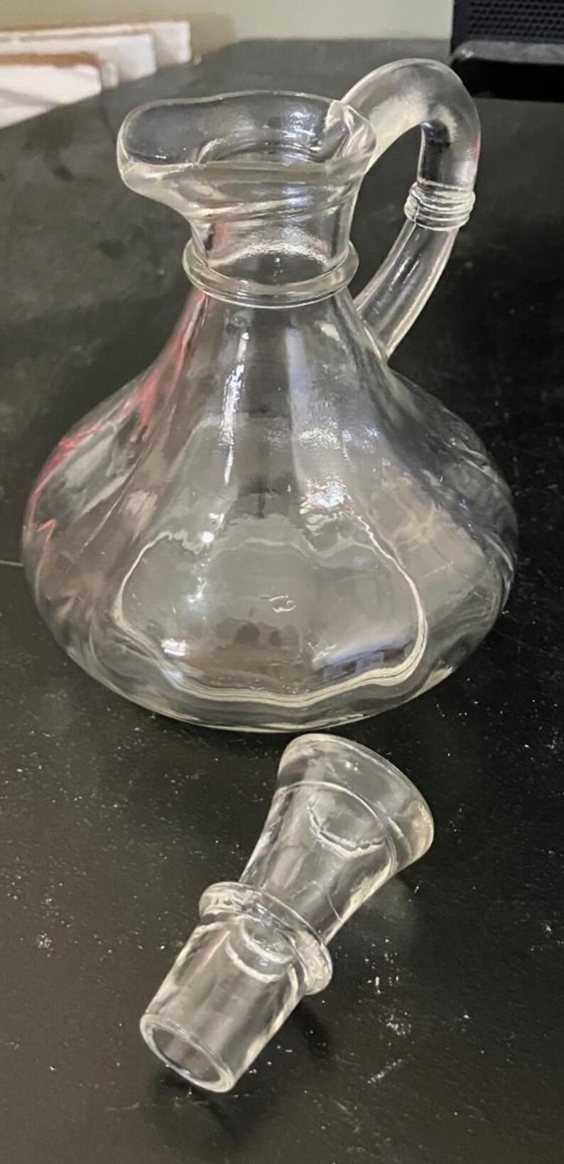 Vintage 1940s/50s Anchor Hocking Presence Glass Cruet With Hollow ...