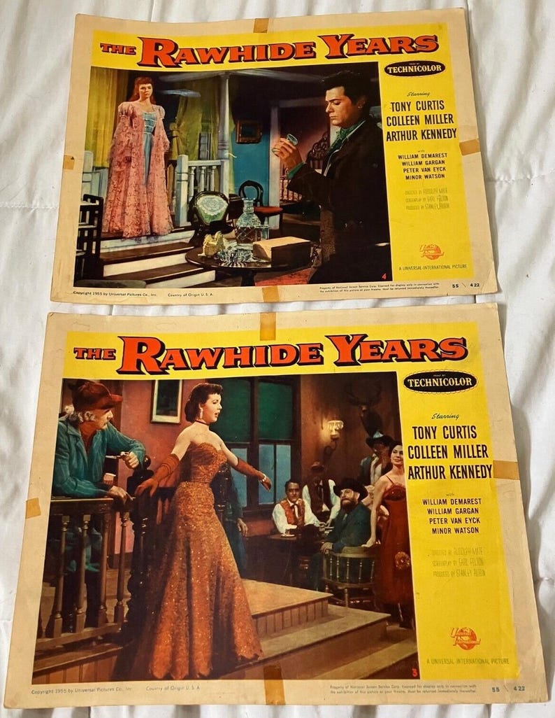 7 Lobby Cards for the Rawhide Years – Tony Curtis - Etsy