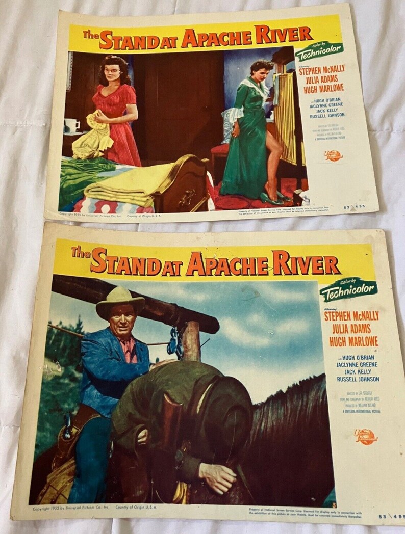 Complete Set of 8 Lobby Cards - the Stand at Apache River - Etsy