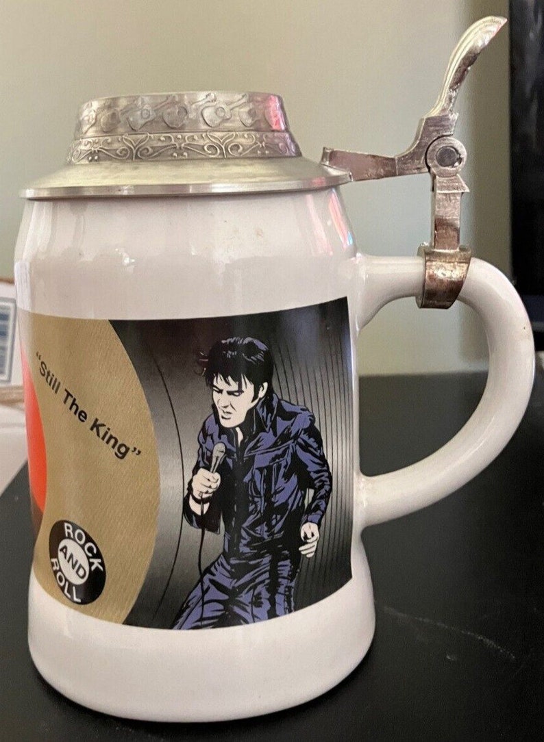 Vintage Elvis Presley Beer Stein Embossed Lid - Etsy