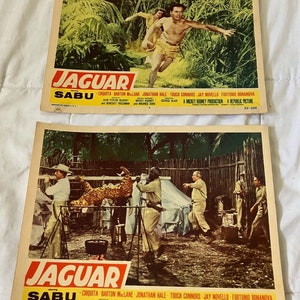 Complete Set of 8 Lobby Cards for Jaguar Starring Sabu - 1956 - Etsy