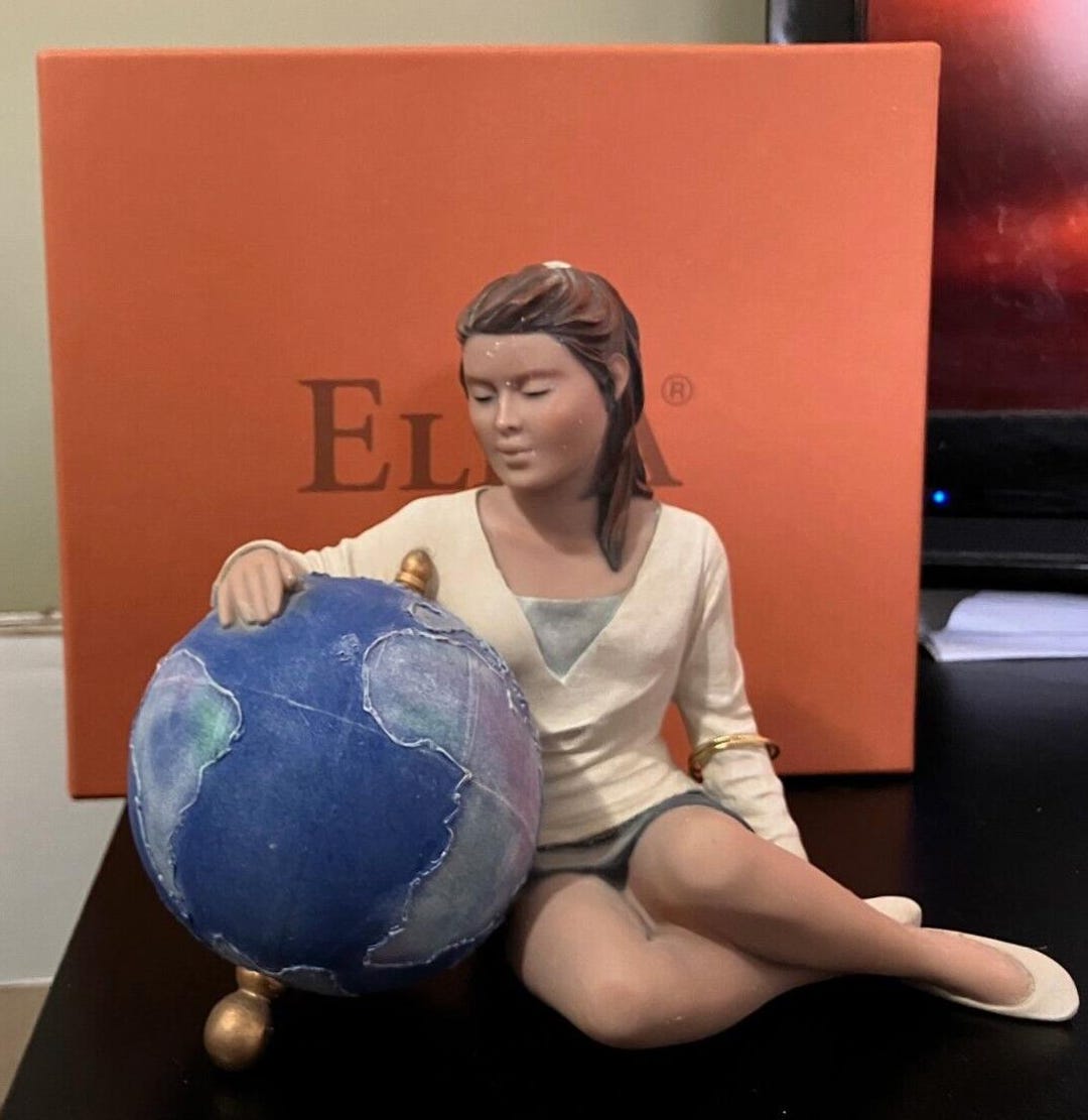 Elisa Montserrat Ribes Girl With a Globe Statue Figurine Orig Box ...