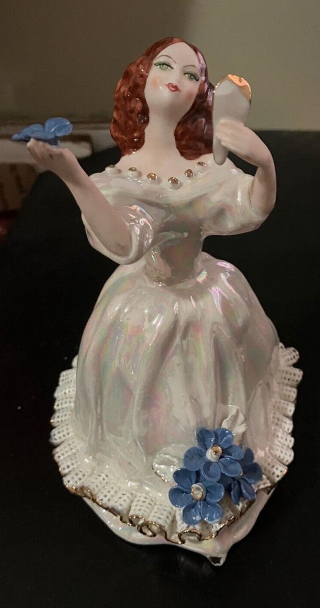 Lovely Italian Porcelain Lace Lady Figurine - Etsy