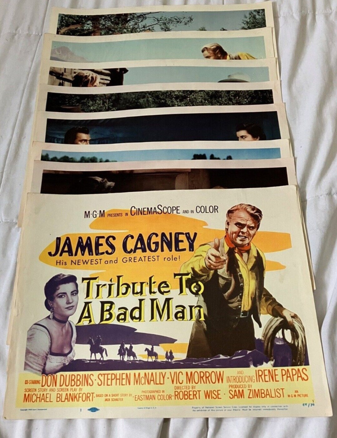 Tribute to a Bad Man Lobby Cards - Complete Set - James Cagney - Etsy