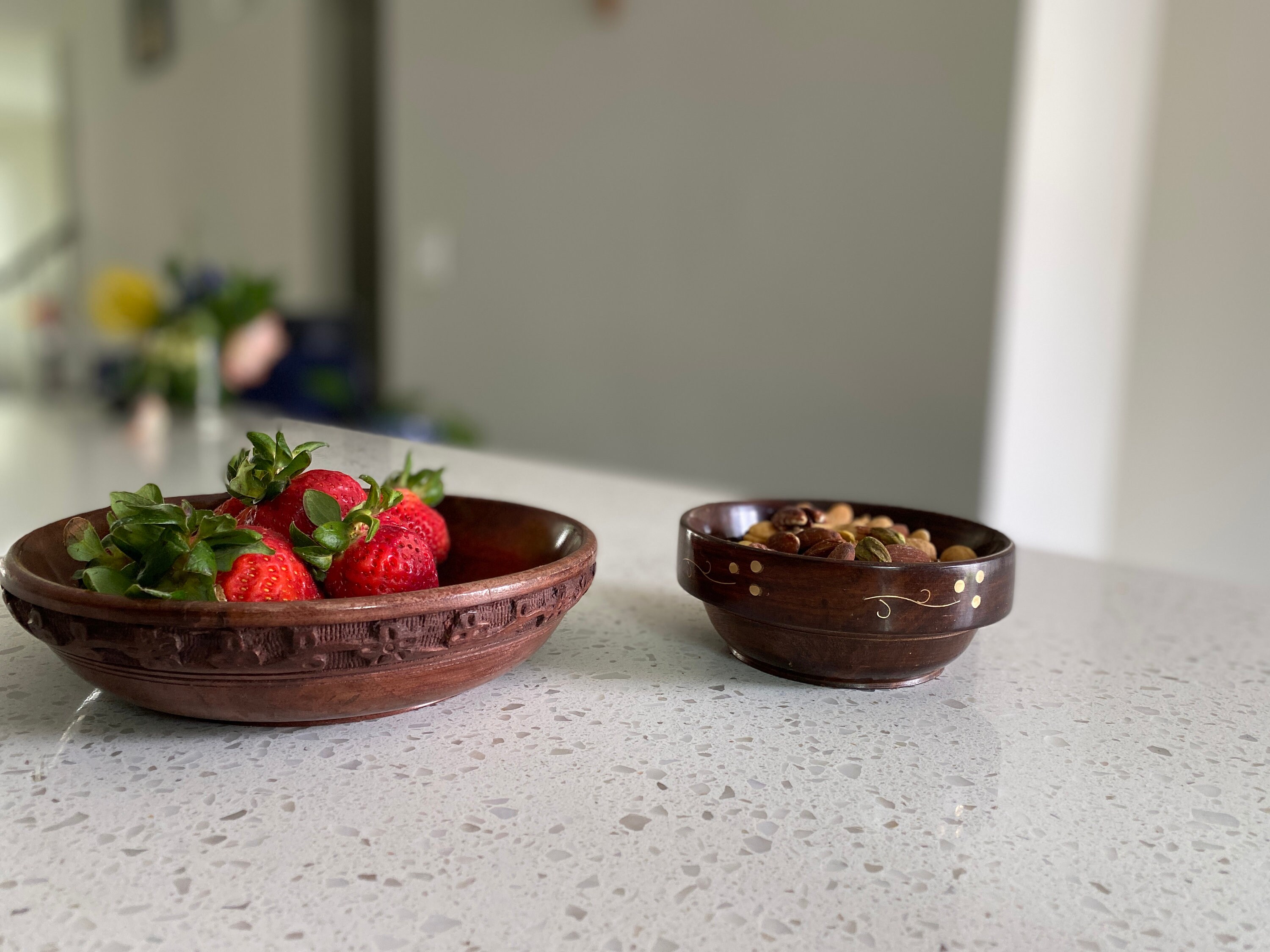 Wooden Bowls | Hand Carved | Brass Inlay | Small and Large Options - Etsy