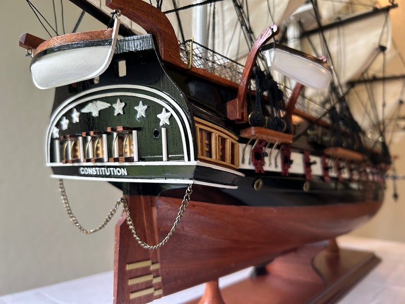 USS Constitution Wooden Model Historic Sailing Ship 38.5" - Etsy