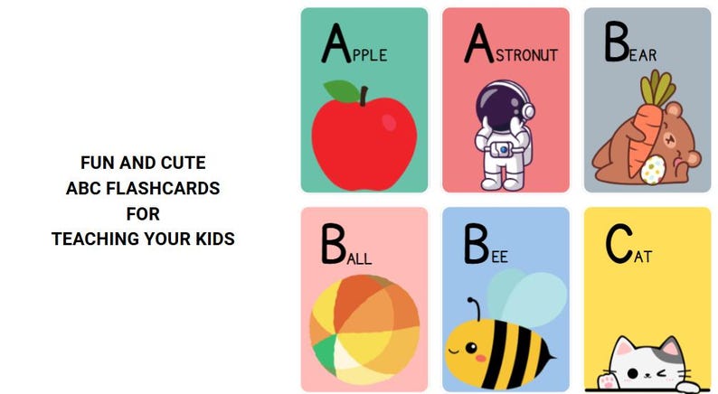 ABC Flash Cards Bundle | Printable Alphabet Flashcards Fruits | Find ...