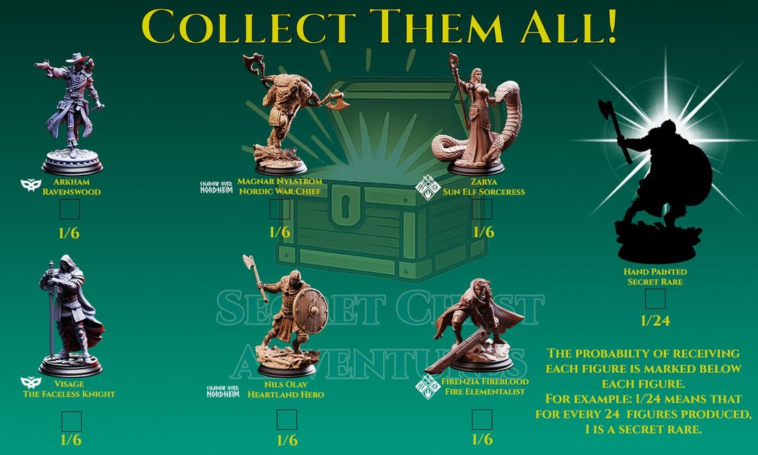 Mystery Mini Box – Series 1 | 3D Printed Fantasy Miniature | Blind Box ...