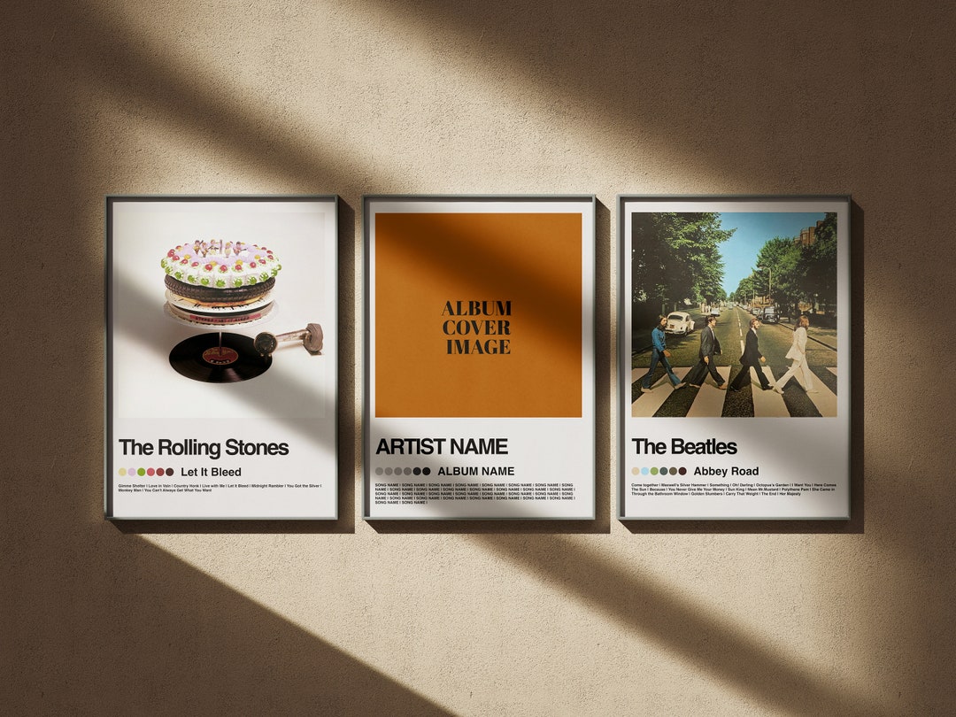 Personalize Music Album Cover Art Poster Minimalistic Classic Design ...