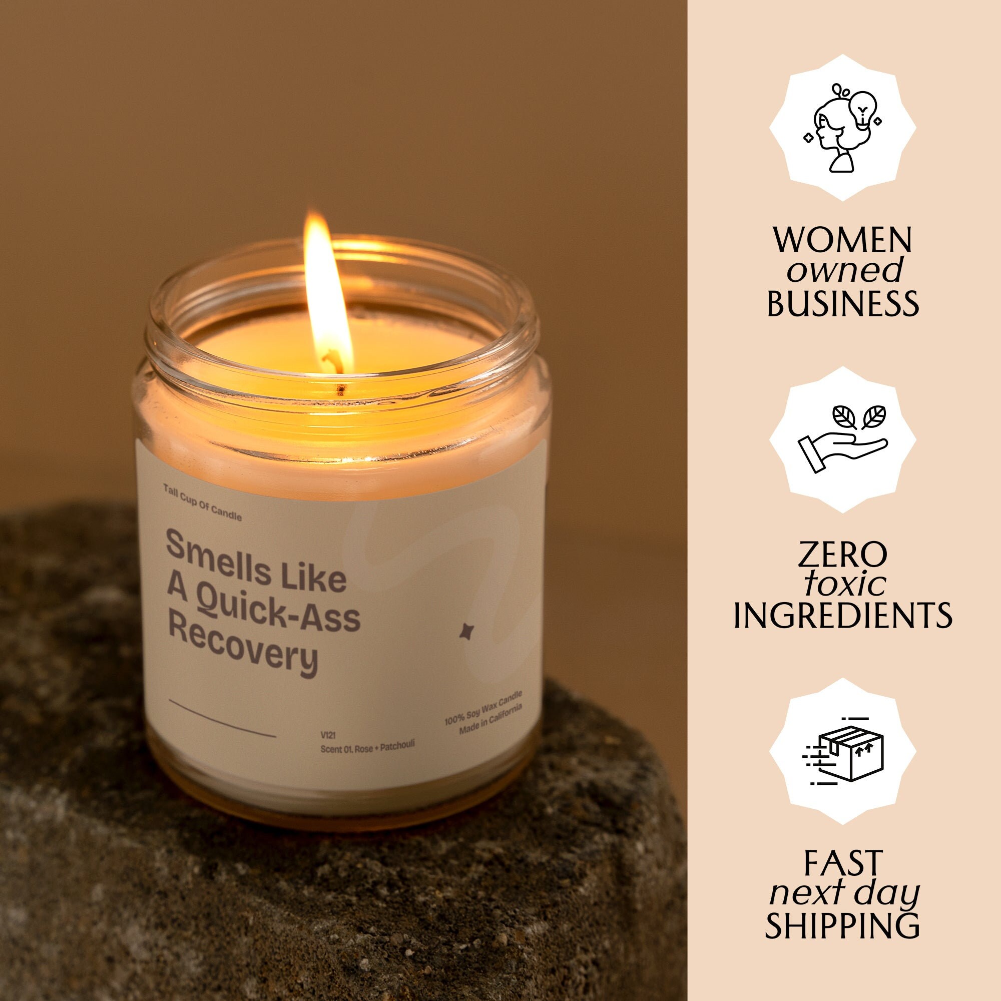 Injury Recovery Gift Funny Candle Get Well Soon Basket Hysterectomy ...