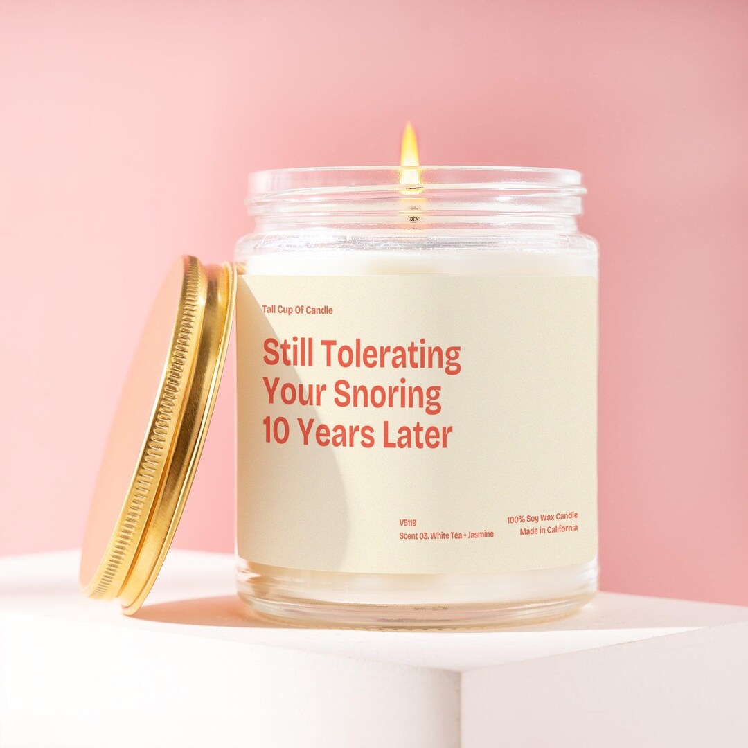 10 Year Wedding Anniversary Gift Box Still Tolerating Snoring Candle ...
