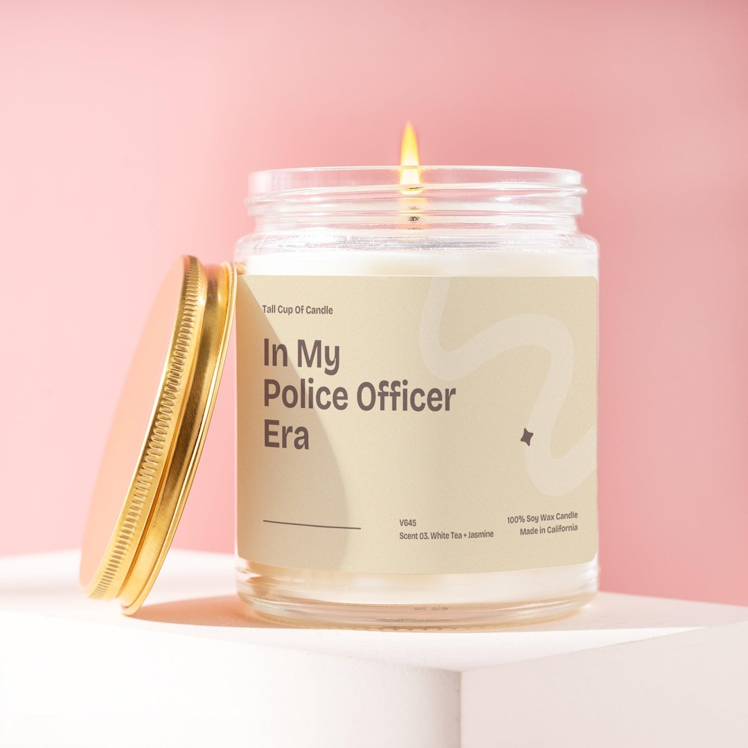 Police Officer Gift Candle Funny Law Enforcement Candle Quirky Hero ...
