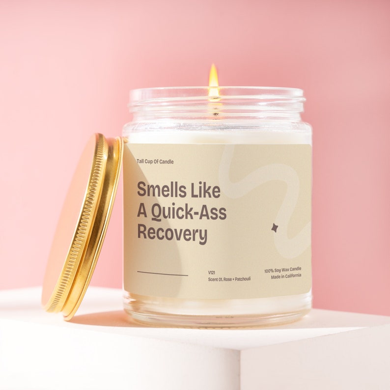 Injury Recovery Gift Funny Candle Get Well Soon Basket Hysterectomy ...