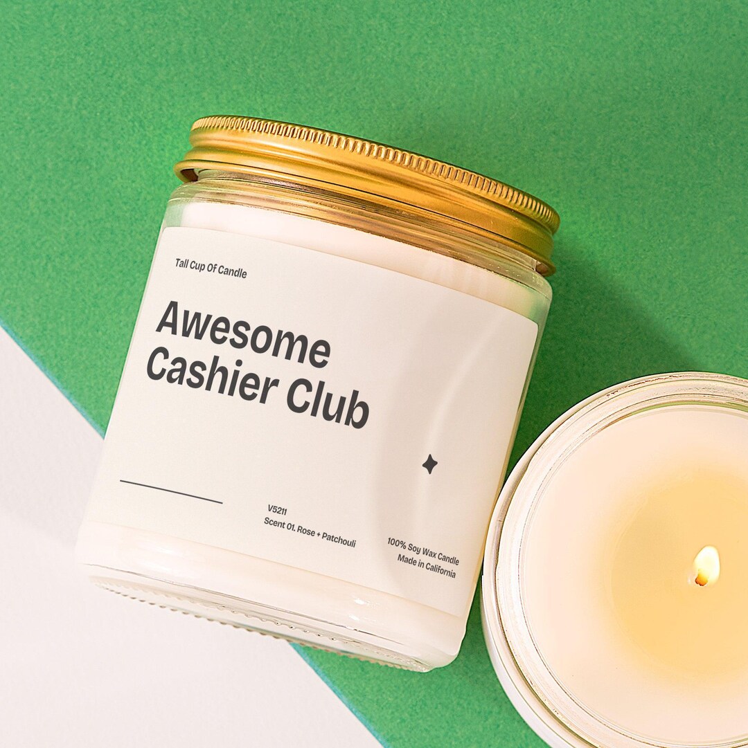 Cashier Gift Basket Awesome Cashier Club Candle Retail Worker Thank You ...