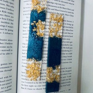 Custom Handmade Resin Blue Geode Bookmark | Handmade Gift | Book ...