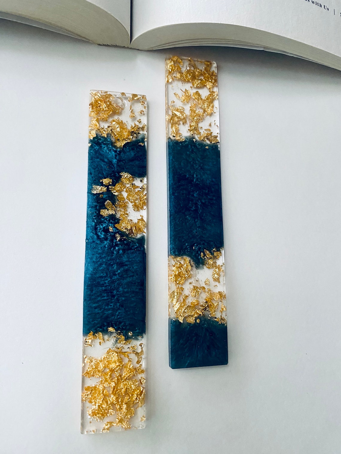 Custom Handmade Resin Blue Geode Bookmark | Handmade Gift | Book ...