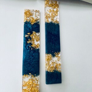 Custom Handmade Resin Blue Geode Bookmark | Handmade Gift | Book ...