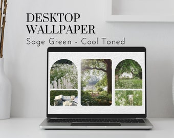 Sage Green Desktop Wallpaper - Etsy