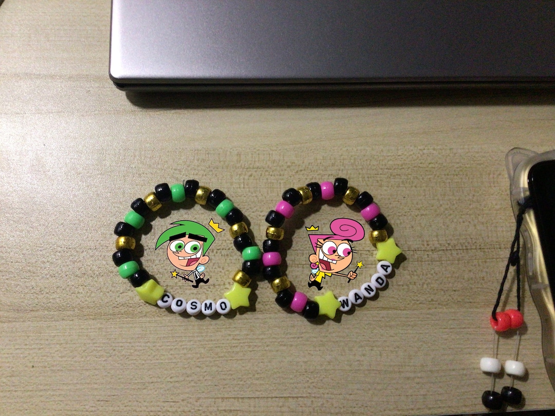 Cosmo & Wanda Matching Kandi Bracelets // the Fairly Odd Parents - Etsy