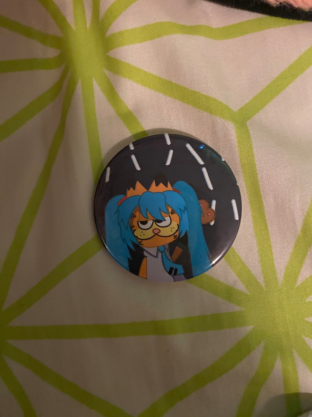 Garfield X Hatsune Miku Pin - Etsy