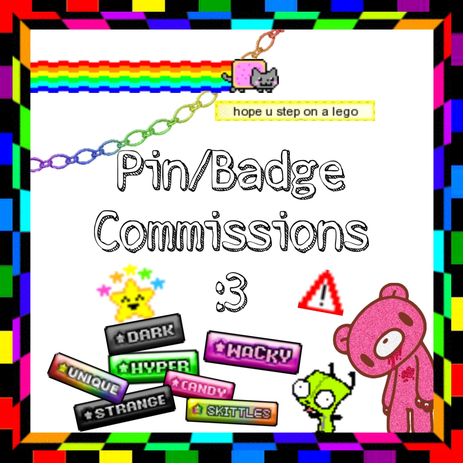 Open-pin/badge Commissions for Ocs and Silly Characters - Etsy
