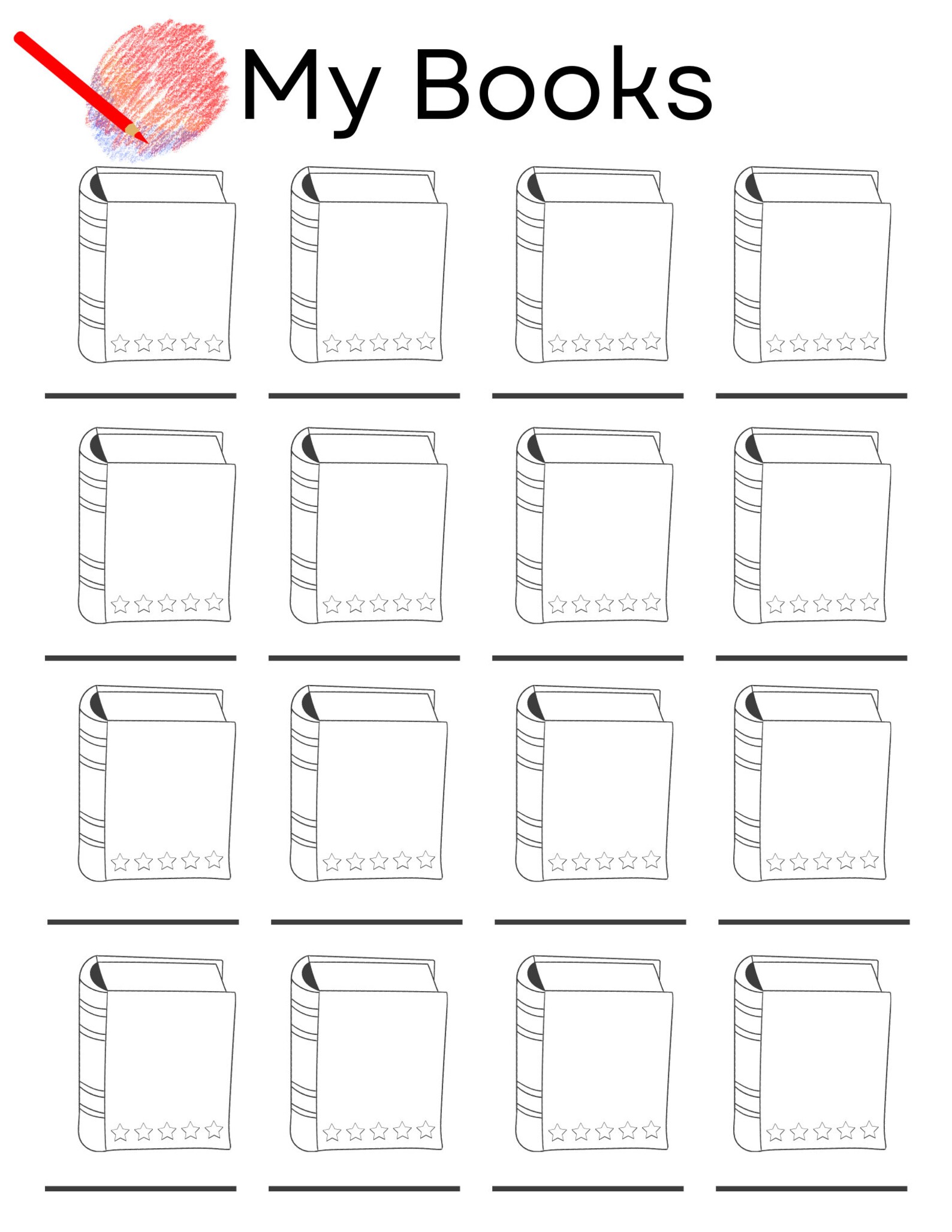 Colorable Reading Tracker - Etsy