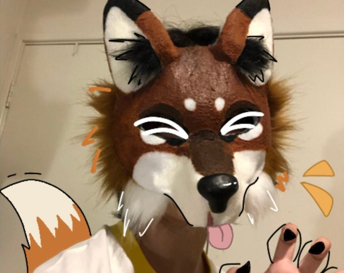 Red Fox Therian Mask - Etsy