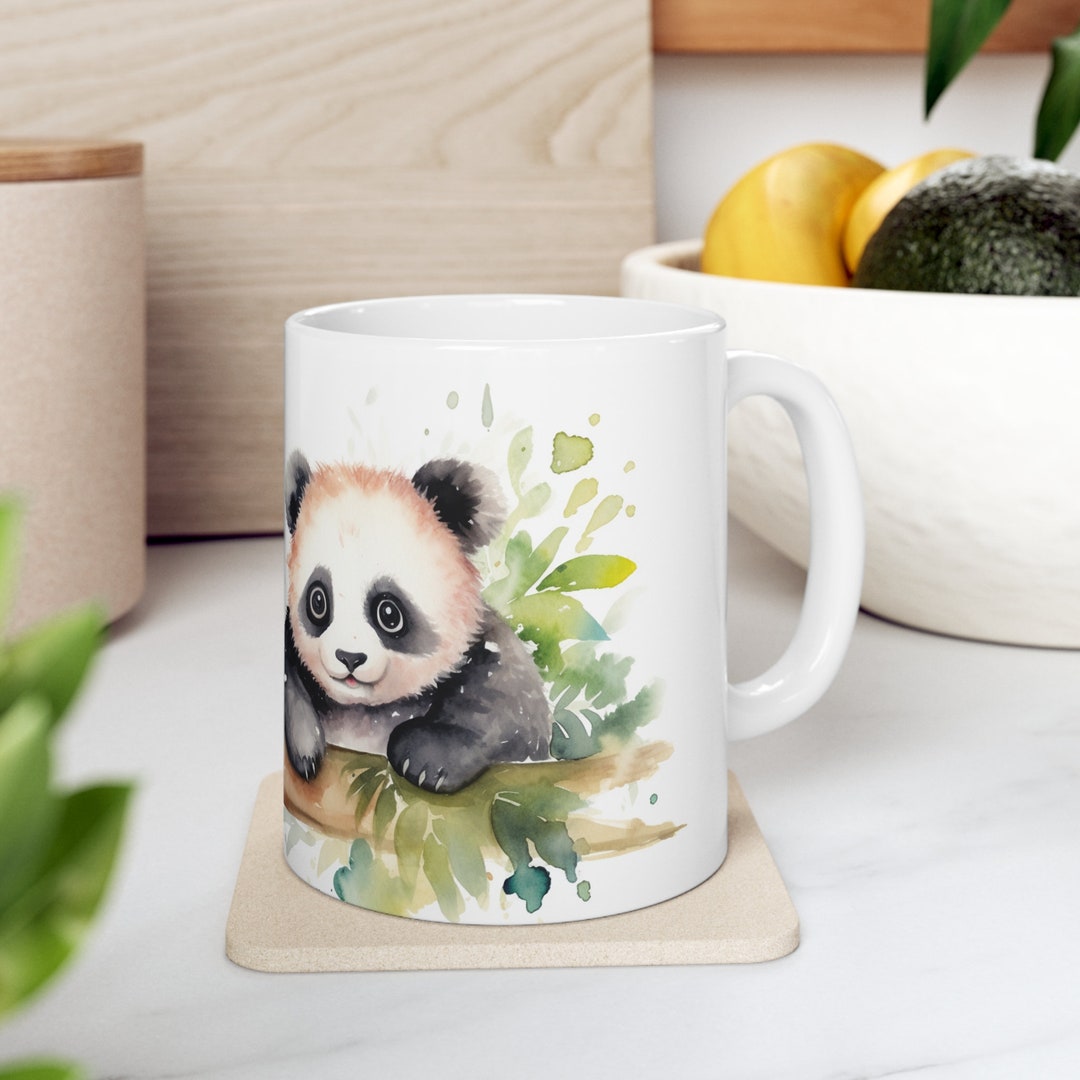 Perfect Gift, Cute Panda Mug, Ceramic Mug, 11oz, Tea Coffee Cups, Hot ...