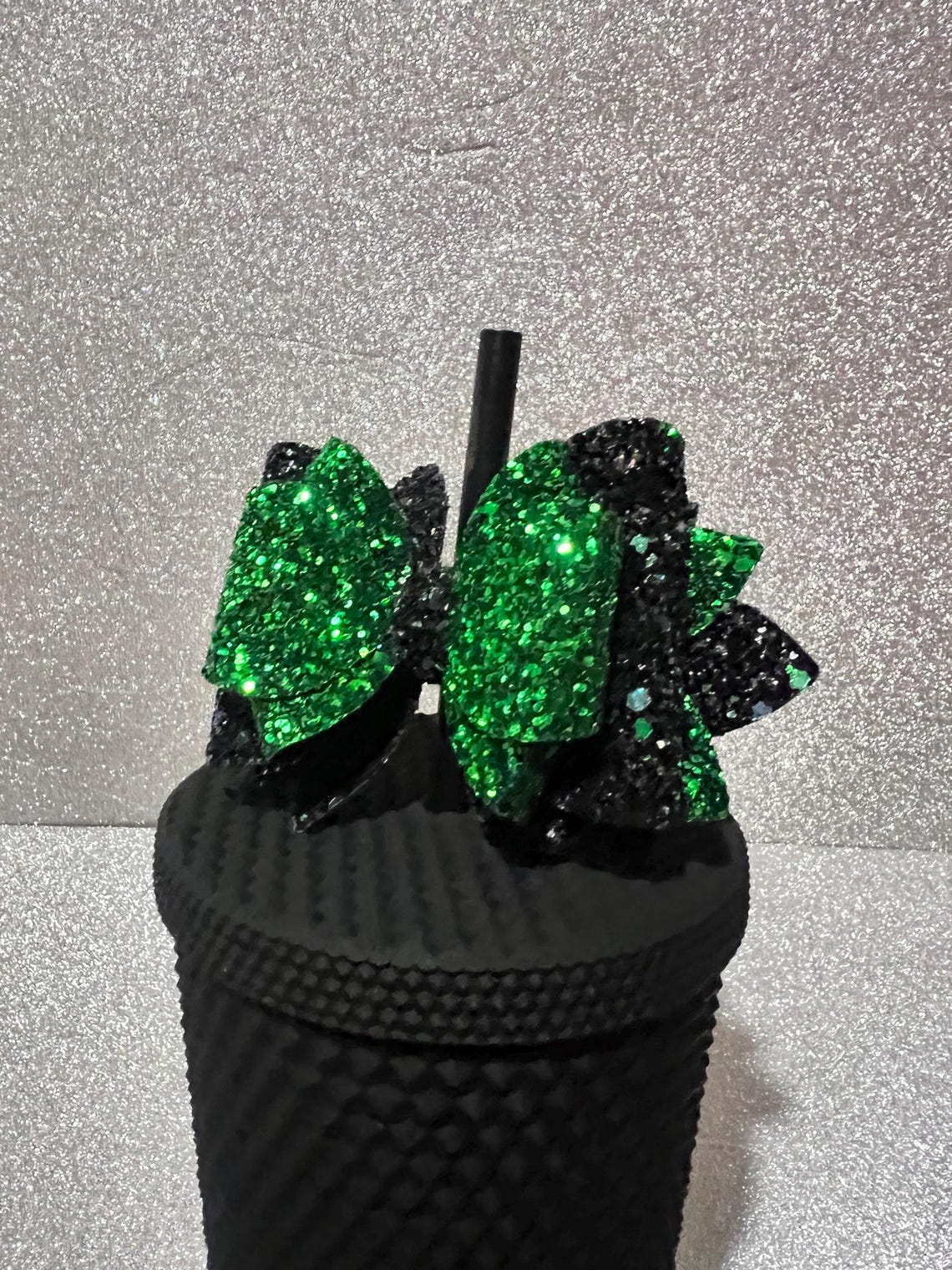 Elphaba Glitter Stanley Cup Straw Bow - Etsy
