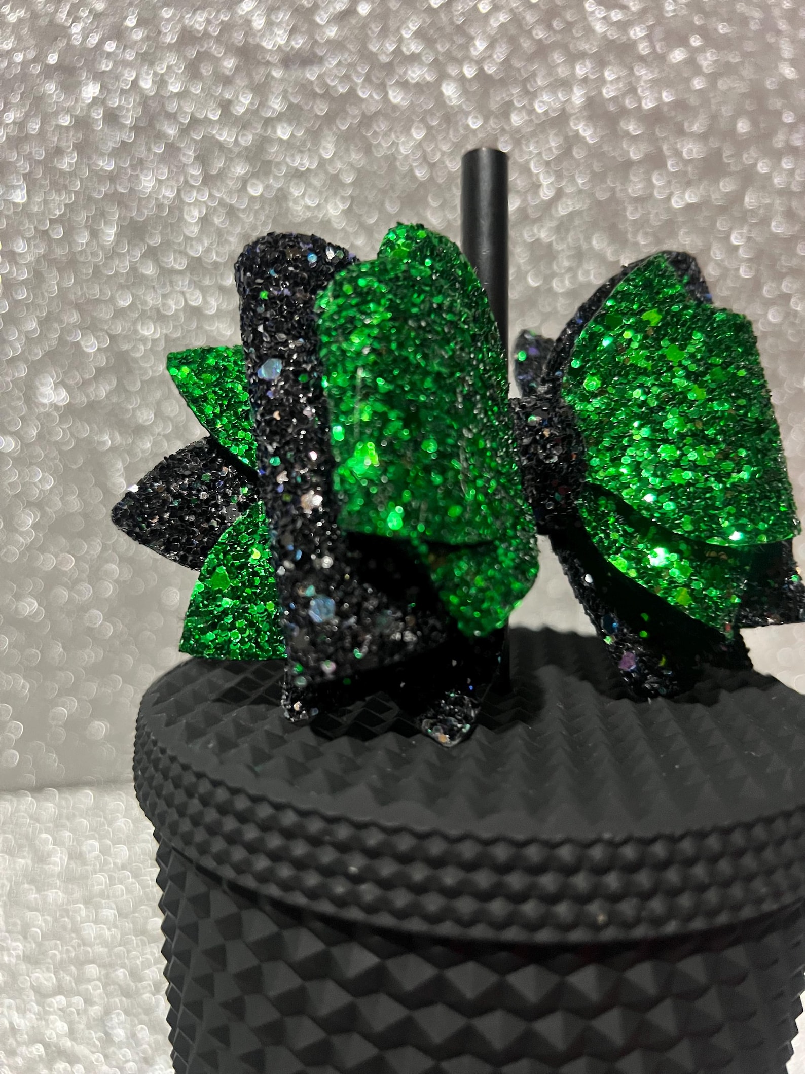 Elphaba Glitter Stanley Cup Straw Bow - Etsy