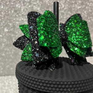 Elphaba Glitter Stanley Cup Straw Bow - Etsy