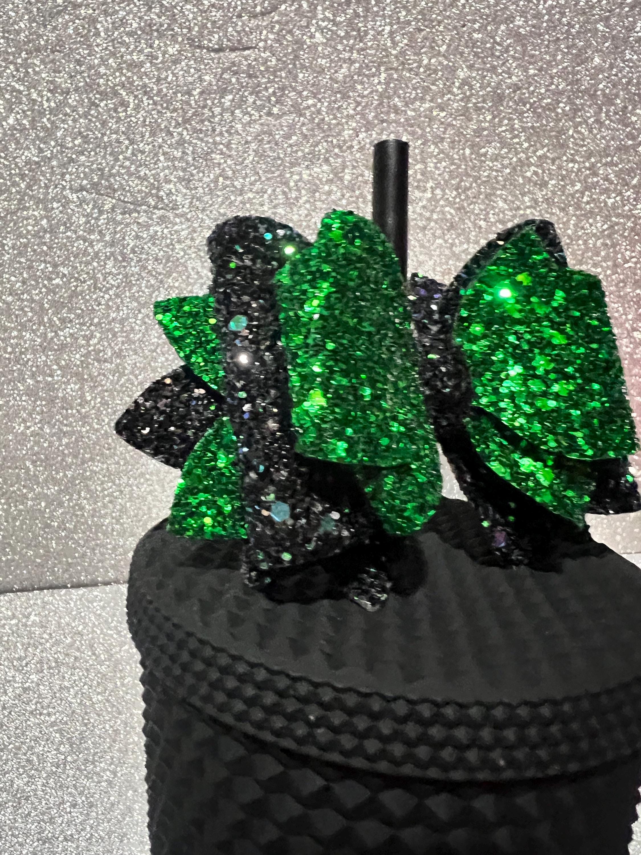 Elphaba Glitter Stanley Cup Straw Bow - Etsy
