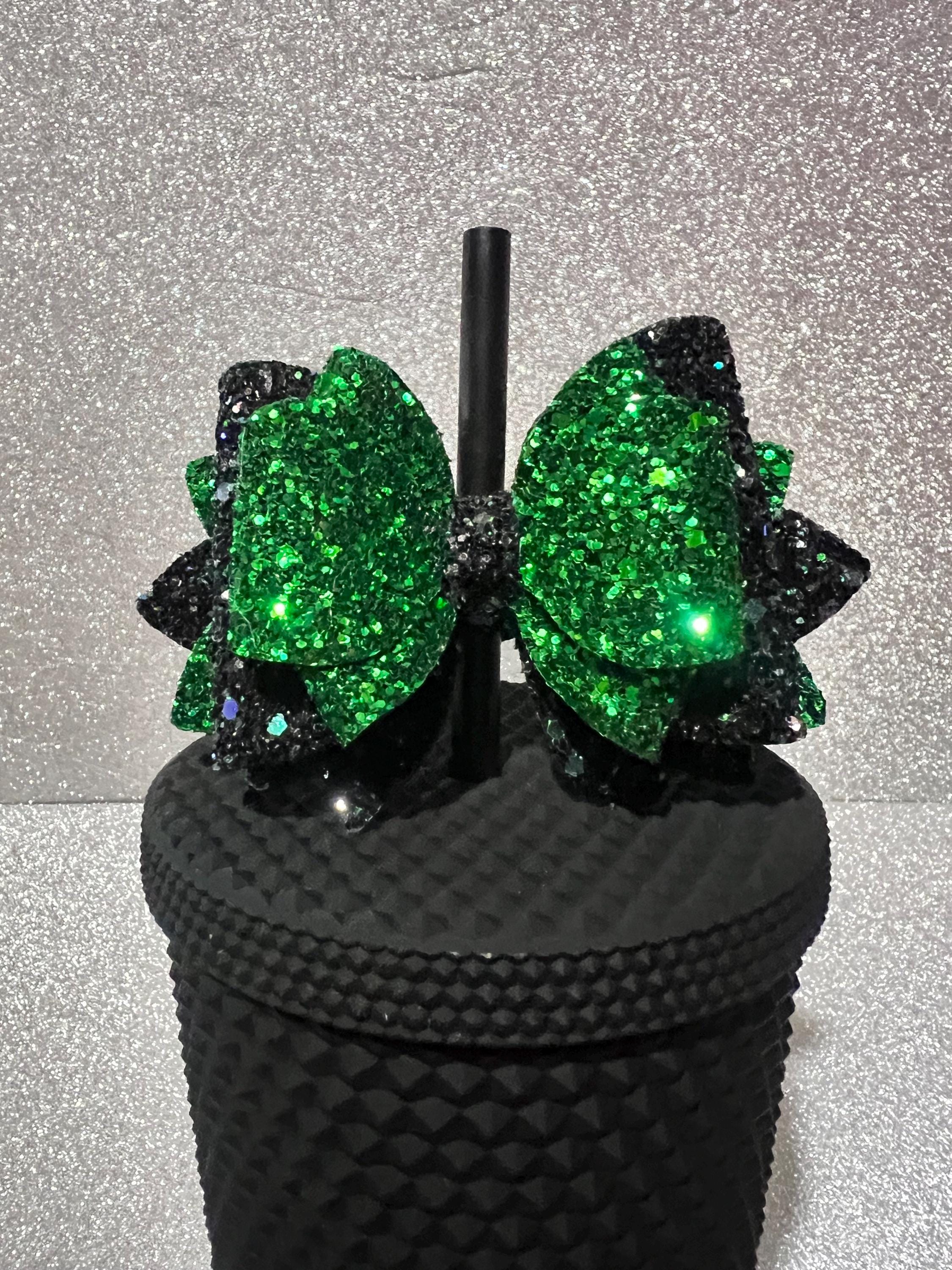 Elphaba Glitter Stanley Cup Straw Bow - Etsy