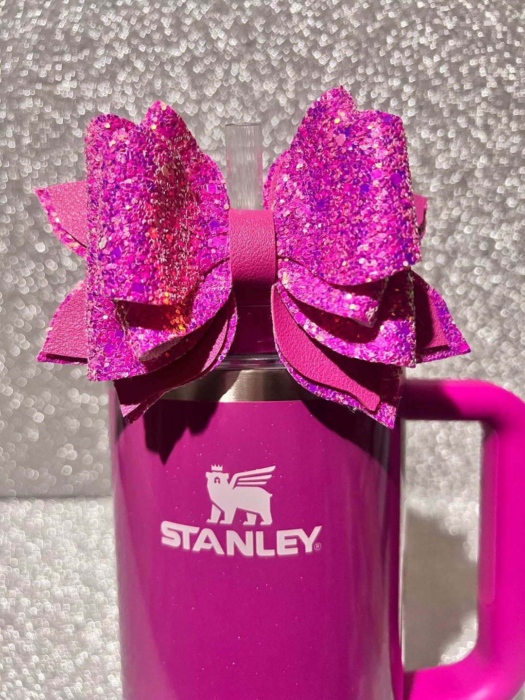 Punch Shimmer Stanley Cup Straw Bow - Etsy