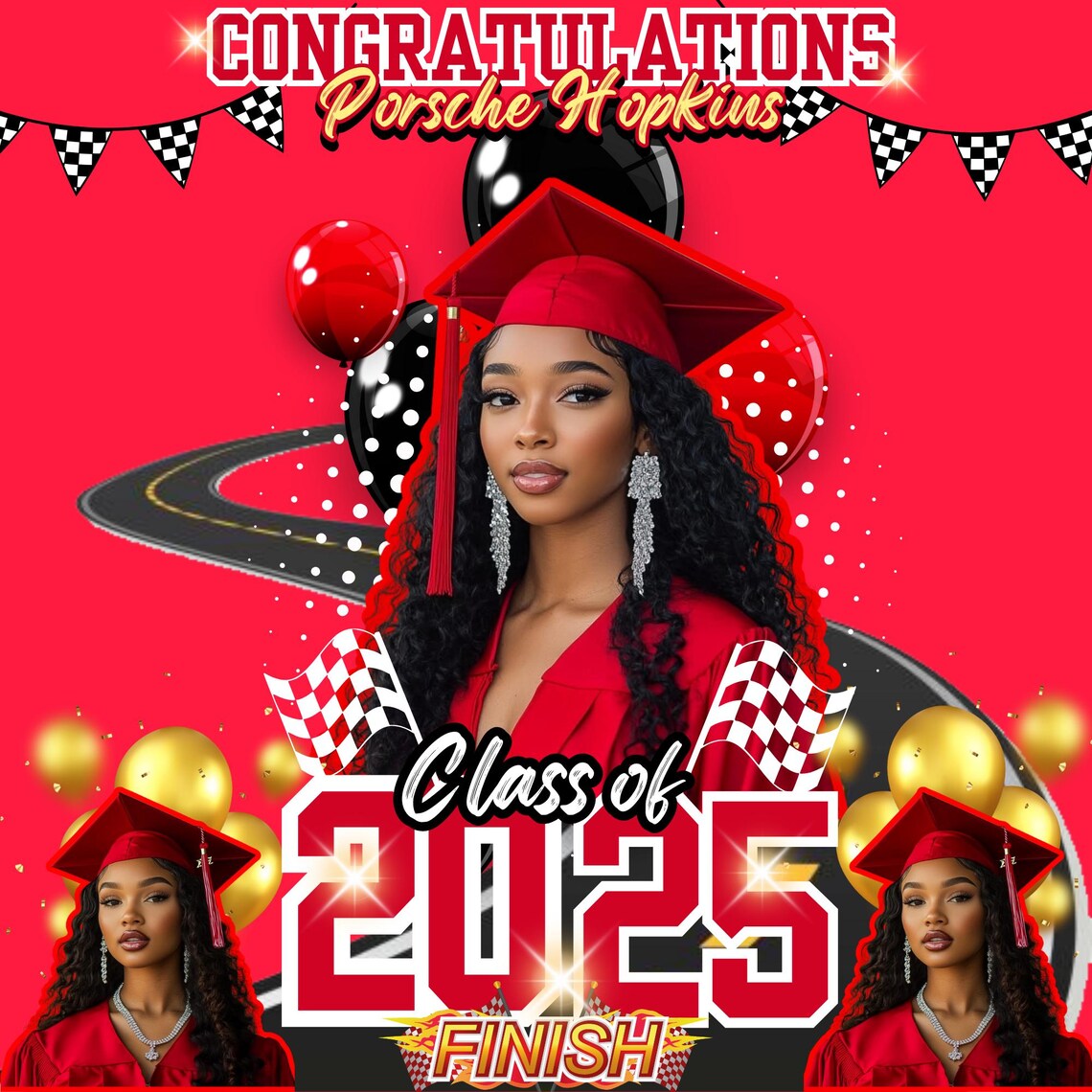 Editable Graduation Banner: Customizable Party Decor, Canva Template ...