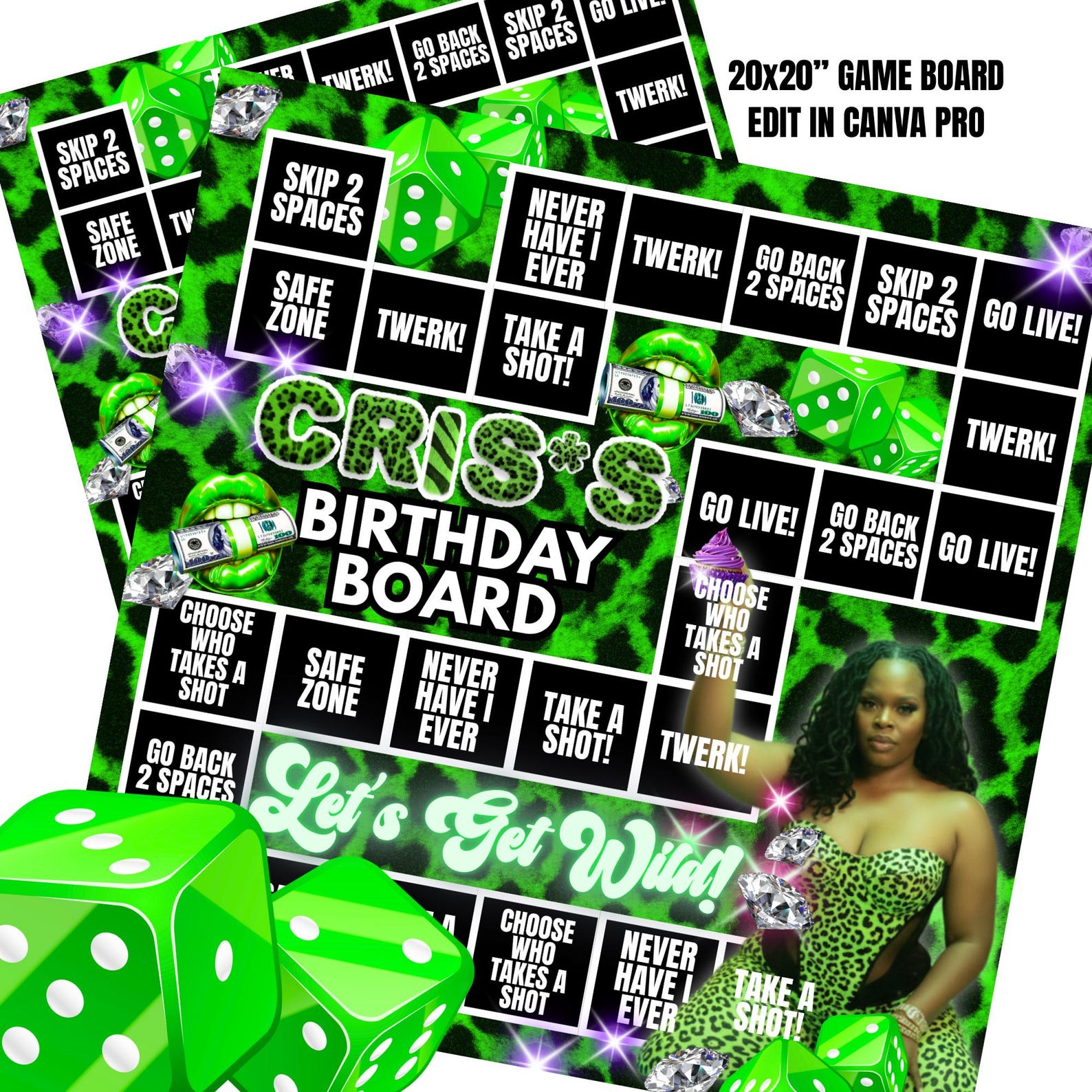Editable Game Boards: Customizable Party Games (canva Pro, Digital ...