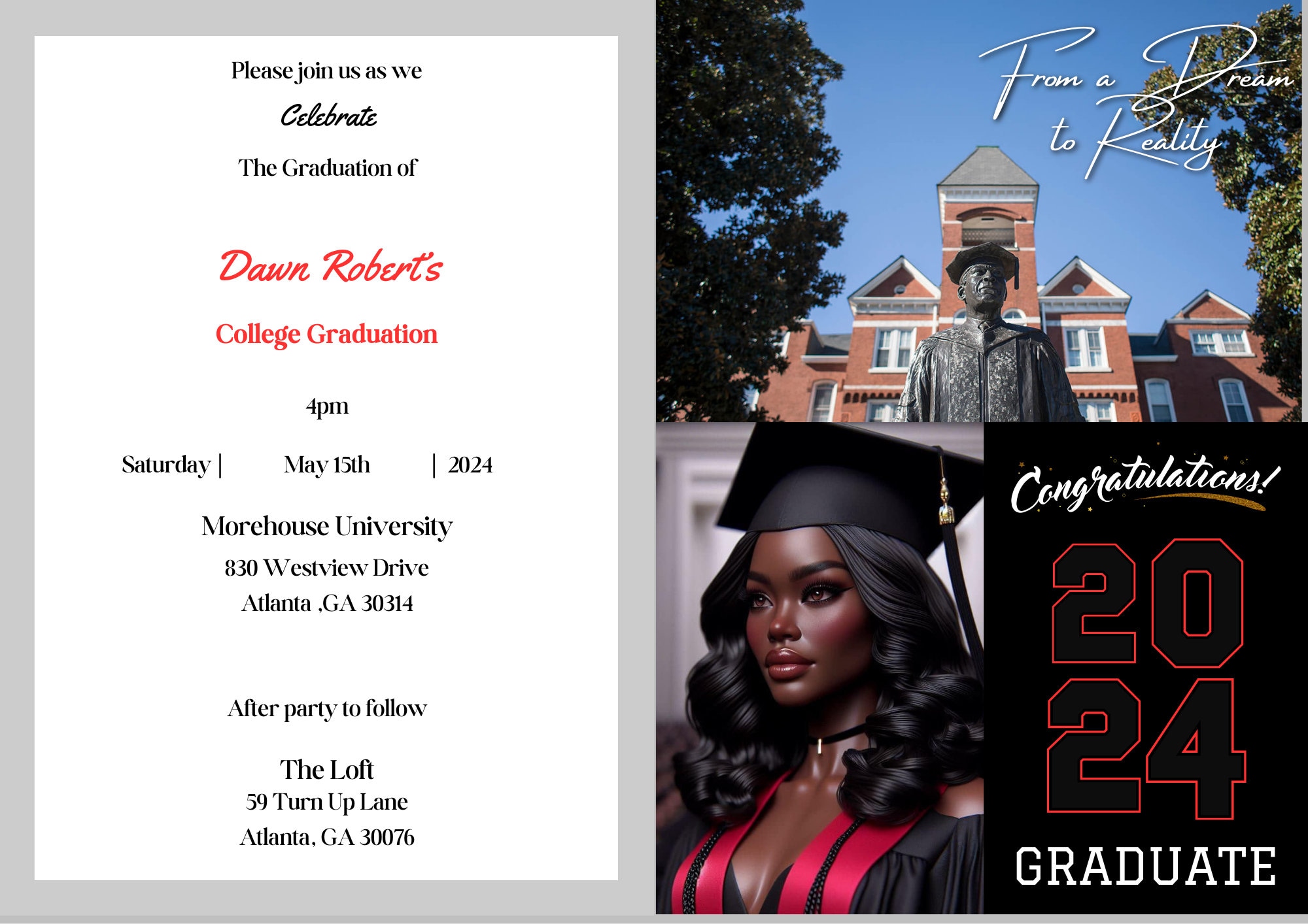 Graduation Digital Magazine Cover, Canva Template, Graduation ...