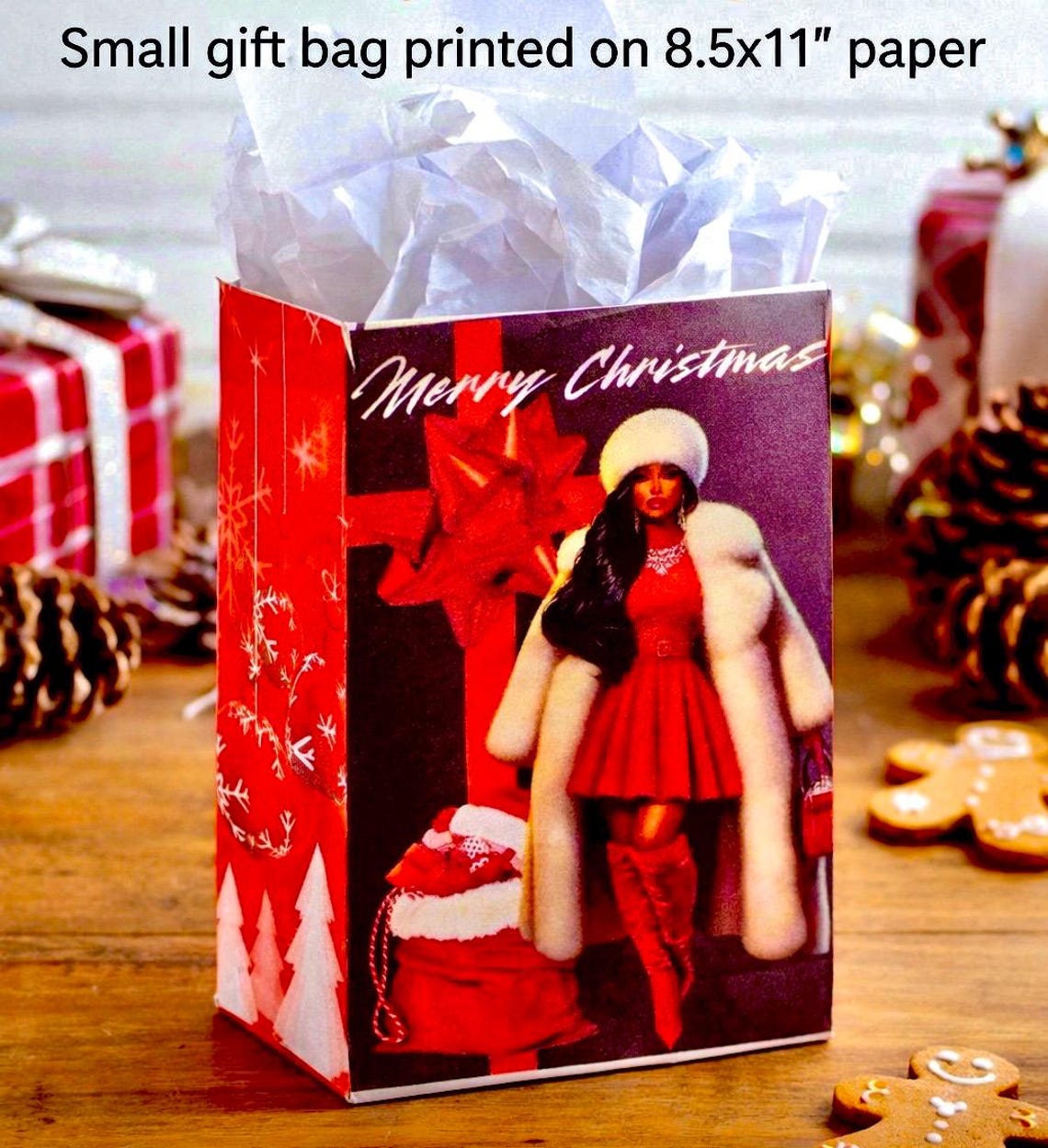 Editable Gift Bag Template for Canva: Party Favor Label (digital ...