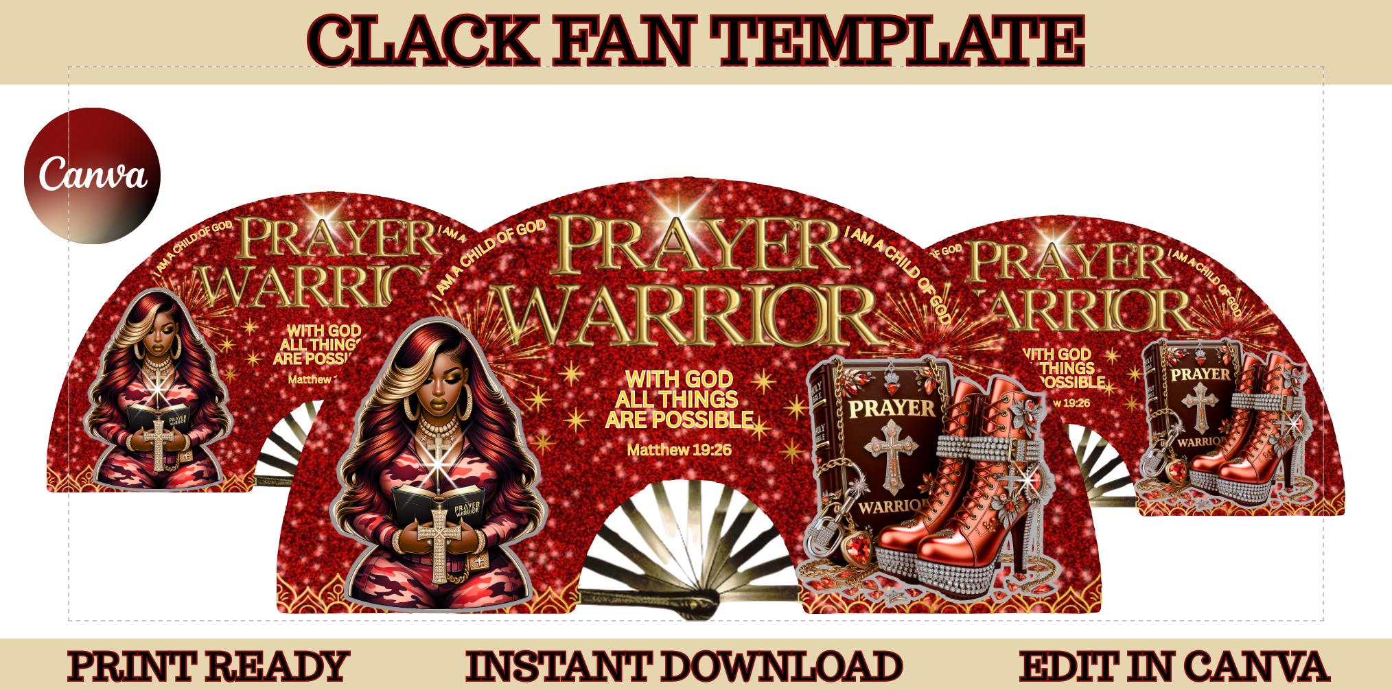 Custom Clack Fan Template: DIY Event Fan Mockup (canva Editable ...