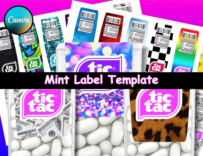 Editable Mint Label Templates, DIY Stickers (canva Pro, Digital ...