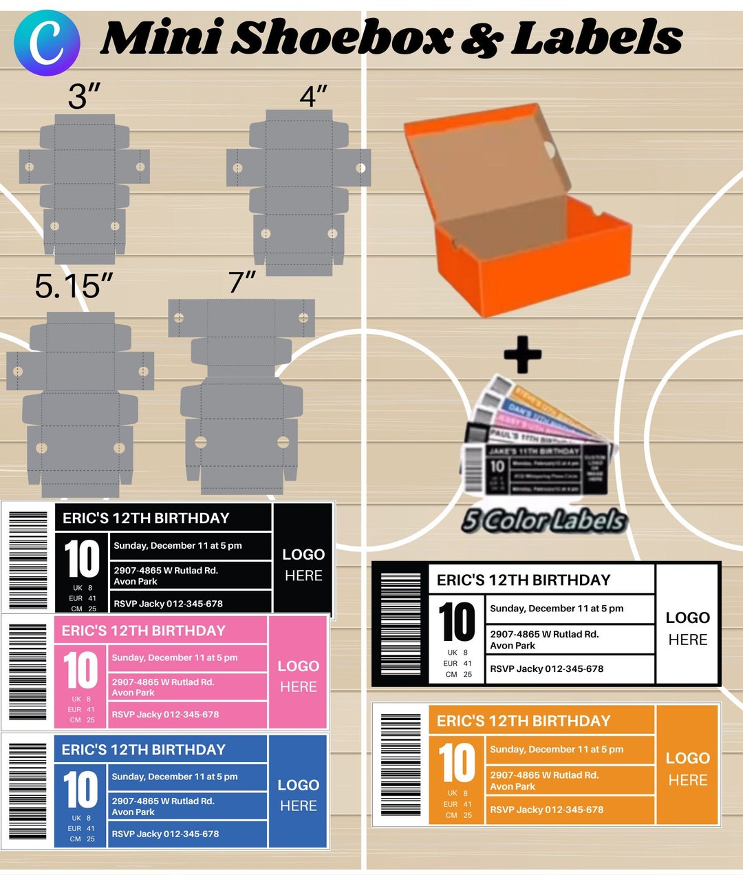 Shoe Box Template Bundle, Sneaker Box Template Bundle PNG, Shoe Box ...