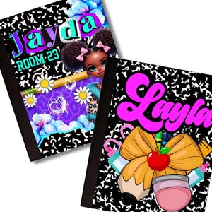 Editable Composition Notebook Covers: Back to School DIY (canva Pro ...