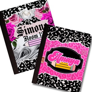 Editable Composition Notebook Covers: Back to School DIY (canva Pro ...